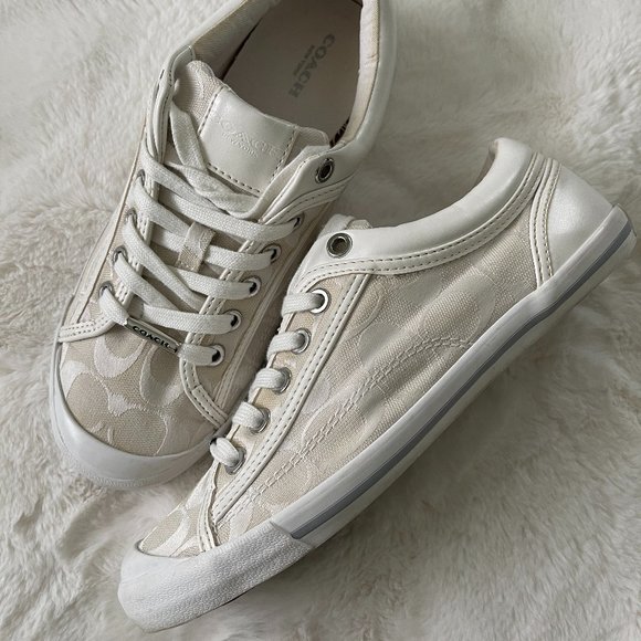 Coach | Shoes | Coach Francesca Sneakers Canvas Tennis Shoes Womens ...